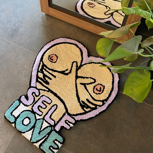Self Love Tufted Rug / %100 Handmade - Etsy