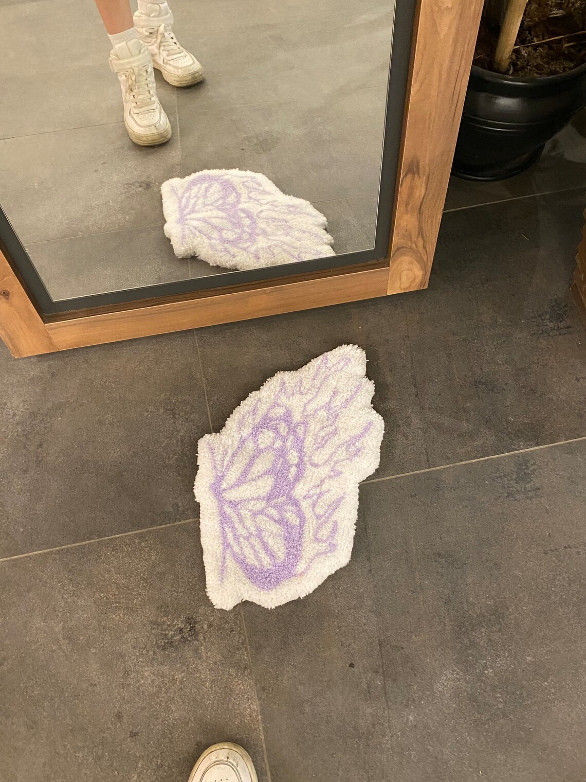 Butterfly Fluffy Tufted Rug - Etsy