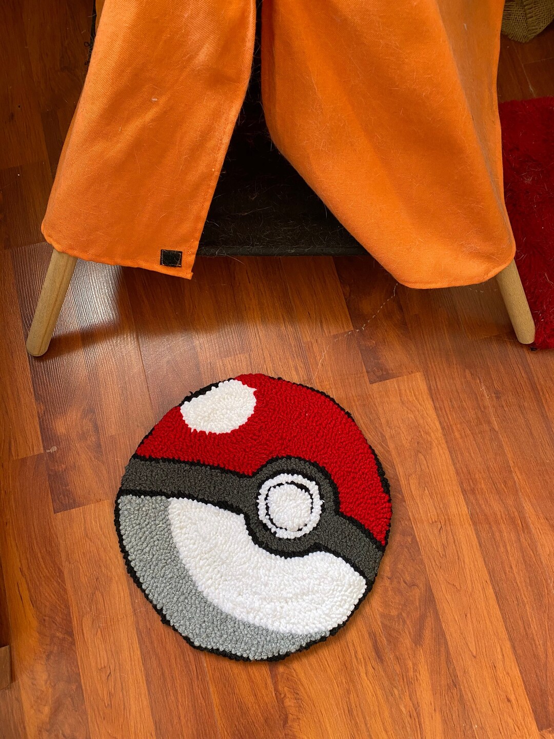 Pokeball Handmade Tufted Rug - Etsy