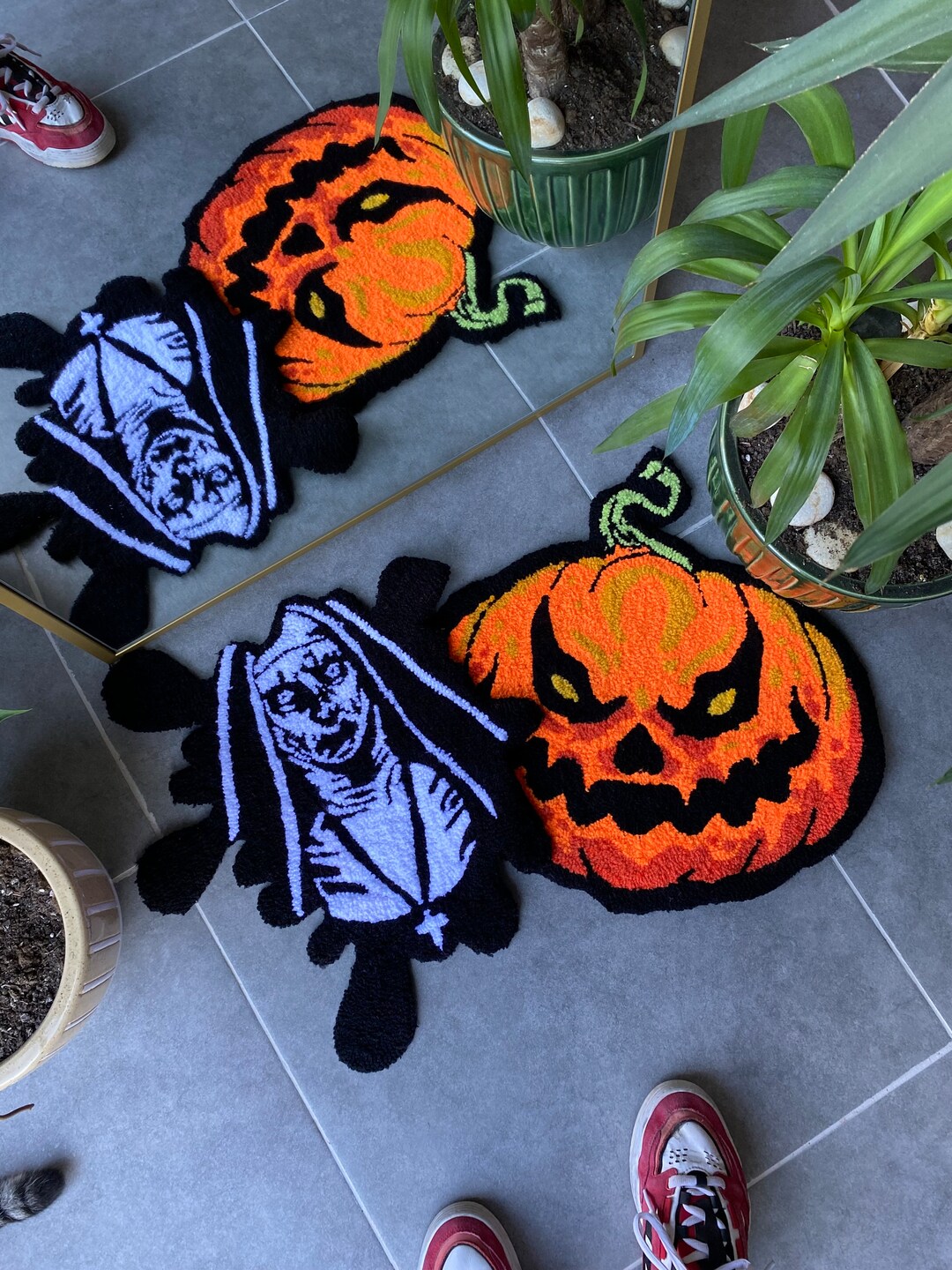 Halloween Scary Tufted Rugs / Pumpkin / Jack O Lantern / Scary Sister ...