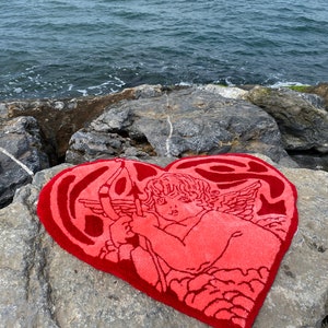 Baby Eros Fluffy Tufted Rug / Cupid / Angel / %100 Handmade - Etsy