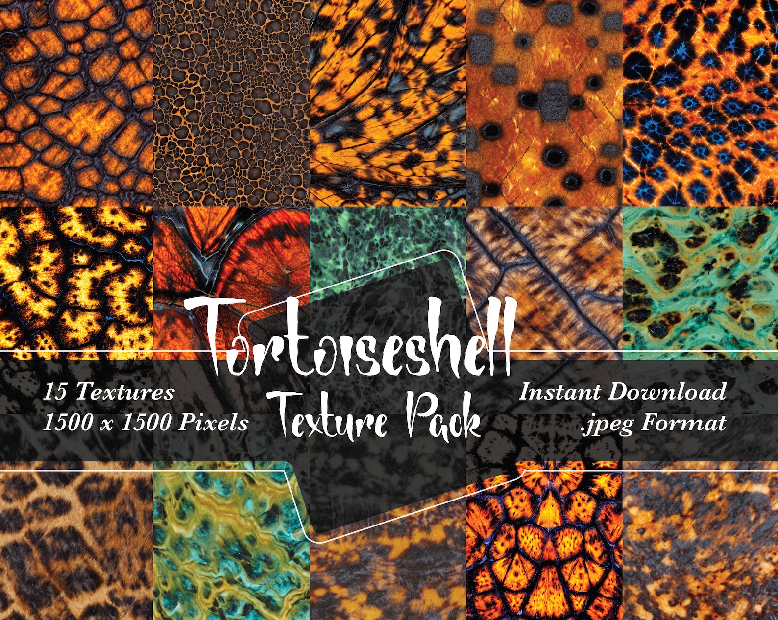 Tortoiseshell Textures Pack | Non Repeating Image Files - Etsy