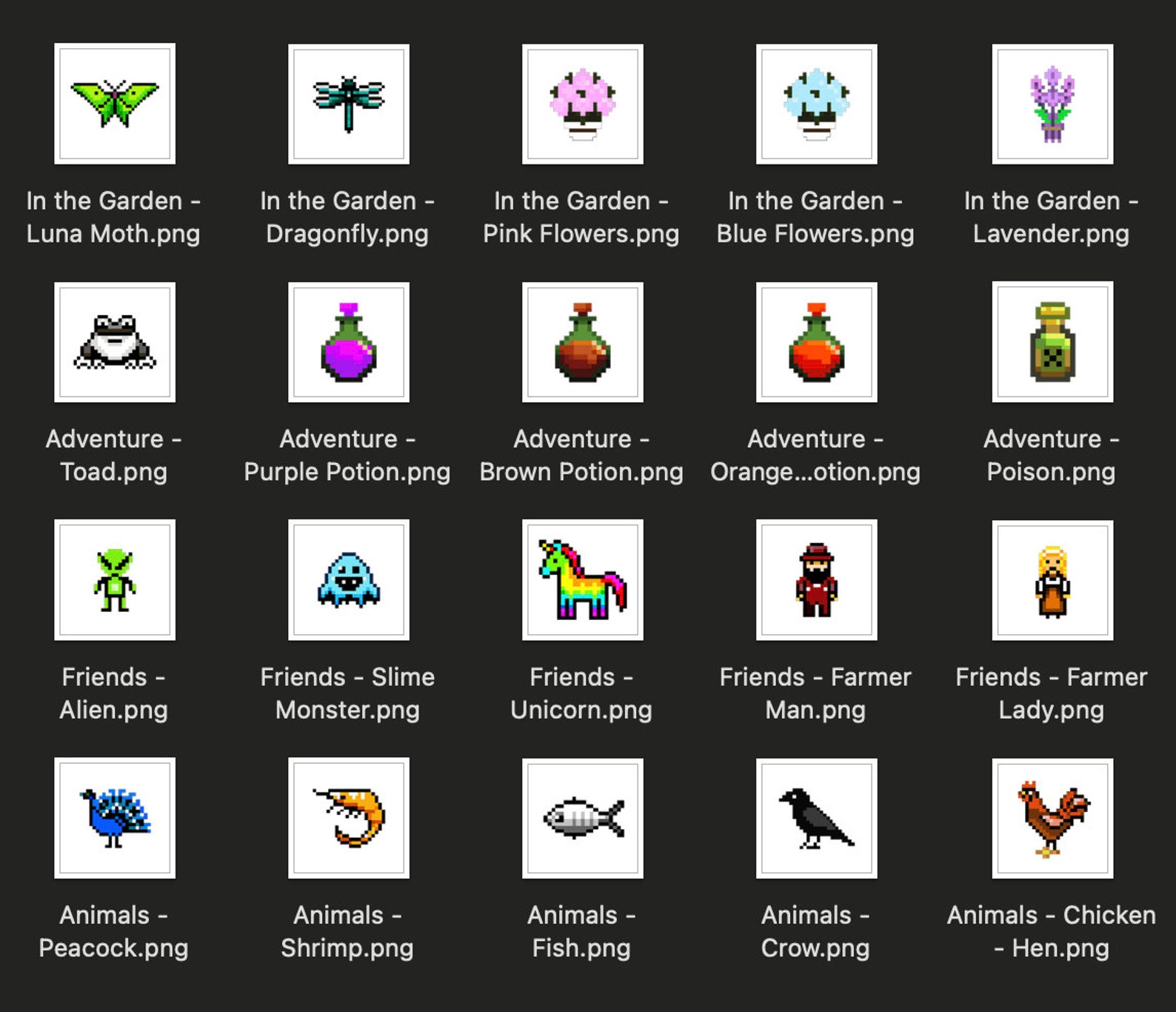 Farm Game Pixel Art Emoji Set - 144 Icons for Retro Gaming Vibes ...