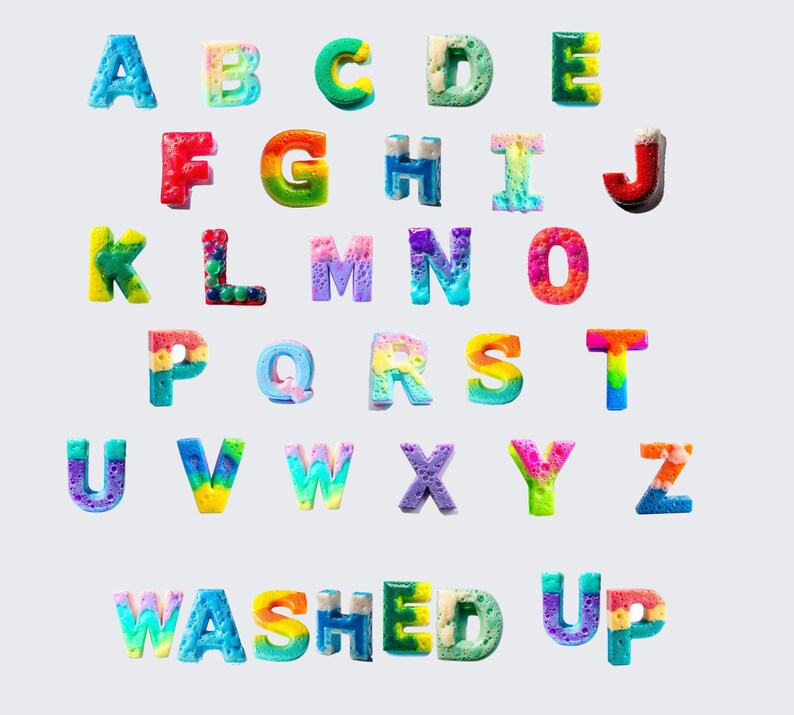 Washed up - A Super Fun Downloadable .png Alphabet for Scrapbooking ...