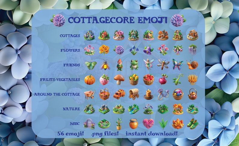 Cottagecore Emoji Set 54 Beautiful Emoji for Cottagecore Vibes ...