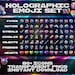 Holographic Emoji Set - 84 Icons for Holo Vibes - Transparent .png ...