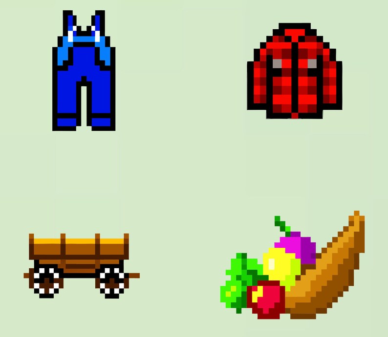 Farm Game Pixel Art Emoji Set - 144 Icons for Retro Gaming Vibes ...