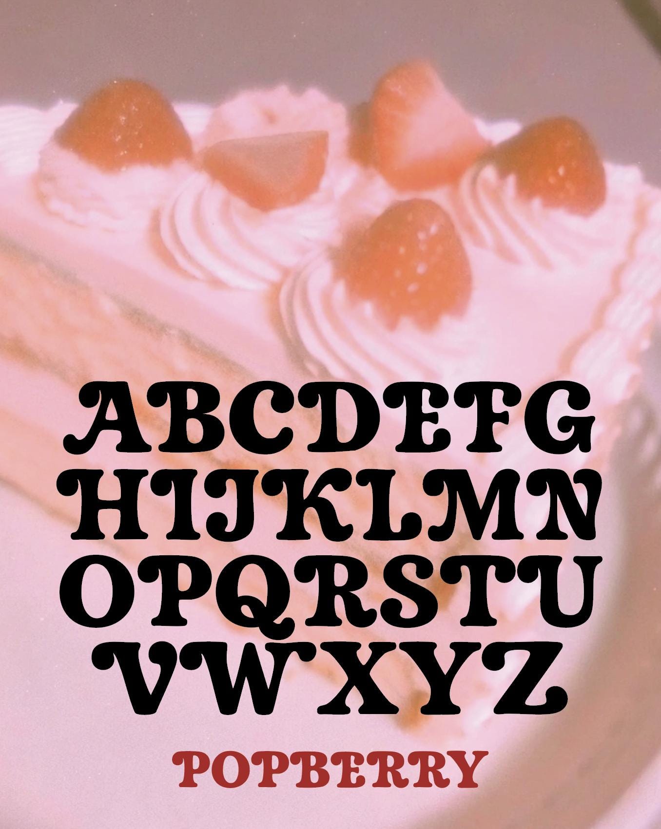 Popberry - .ai .svg .png .eps Font - Kawaii Classic Shoujo Manga ...