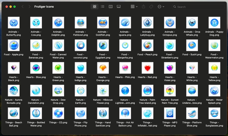 Frutiger Aero Emoji Set - 50 Icons for Y2k Vibes - Transparent .png ...