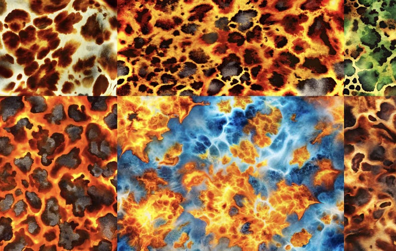 Seamless Tortoiseshell Textures Pack - 12 Repeating Tortoiseshell ...