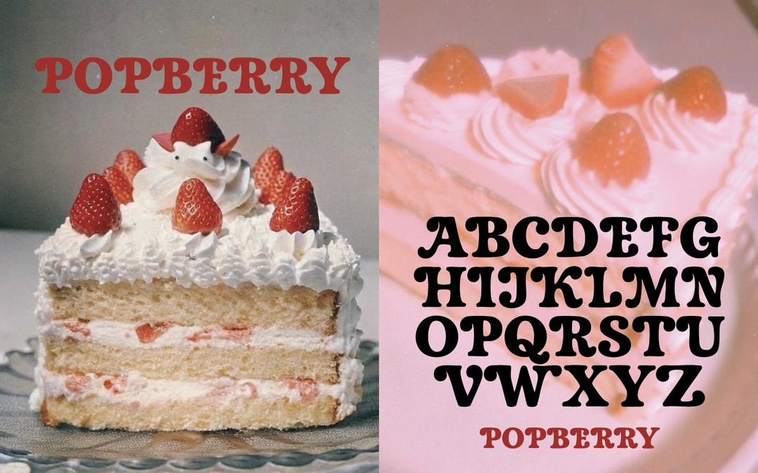 Popberry - .ai .svg .png .eps Font - Kawaii Classic Shoujo Manga ...