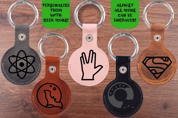 Airtag Leather Keychain Engraved Airtag Case Custom Airtag - Etsy
