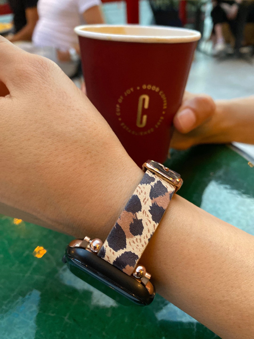 Leopard Print Leather Apple Watch Band: Women's Animal Strap - Etsy