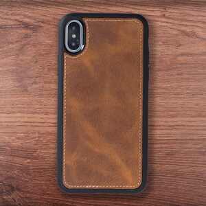 Custom Leather iPhone X, XS, XS Max, XR Case, Detachable Magnetic Case ...