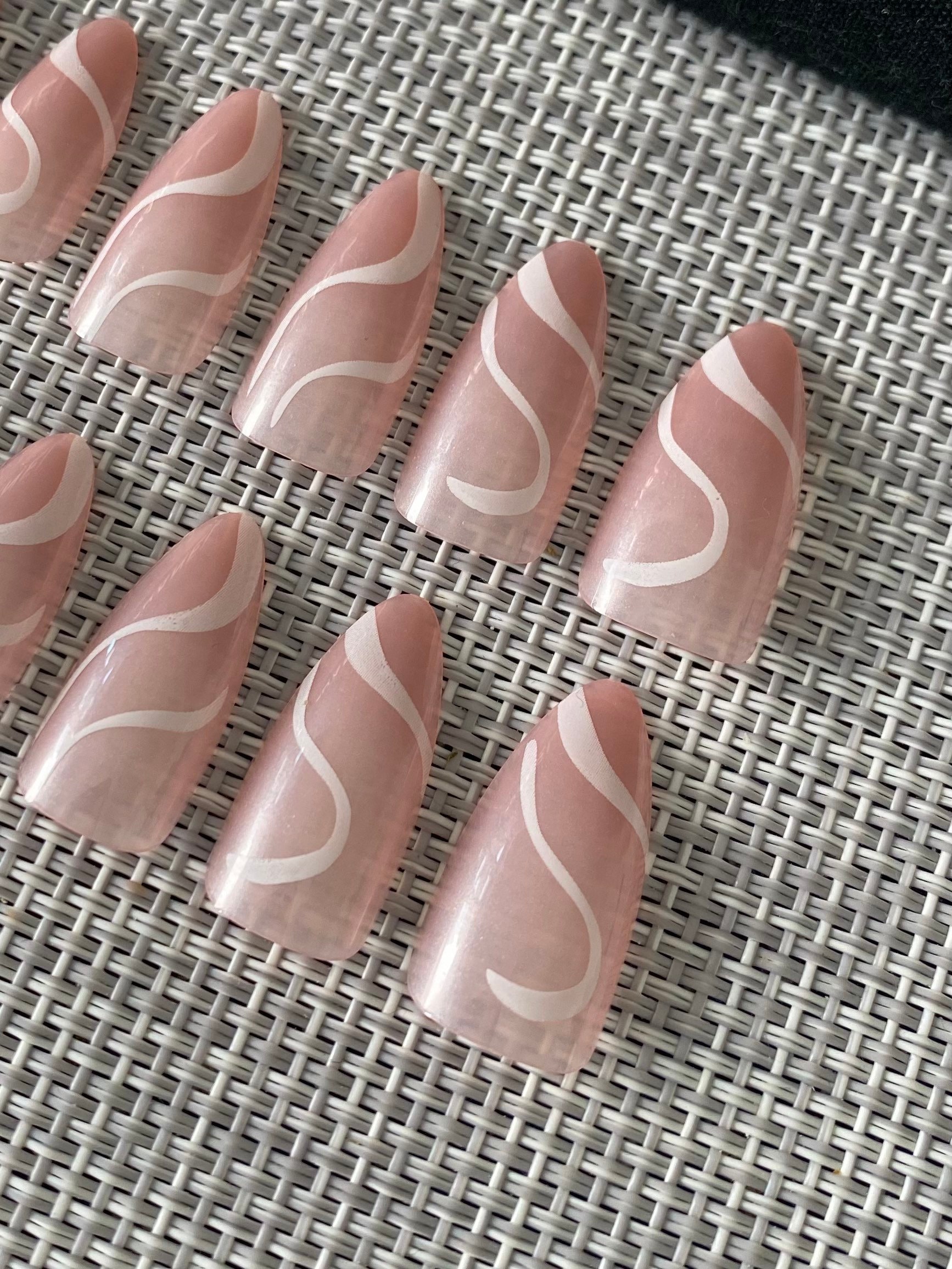 Almond Nails / Press On Nails / Nail Designs / Fake Nails / | Etsy