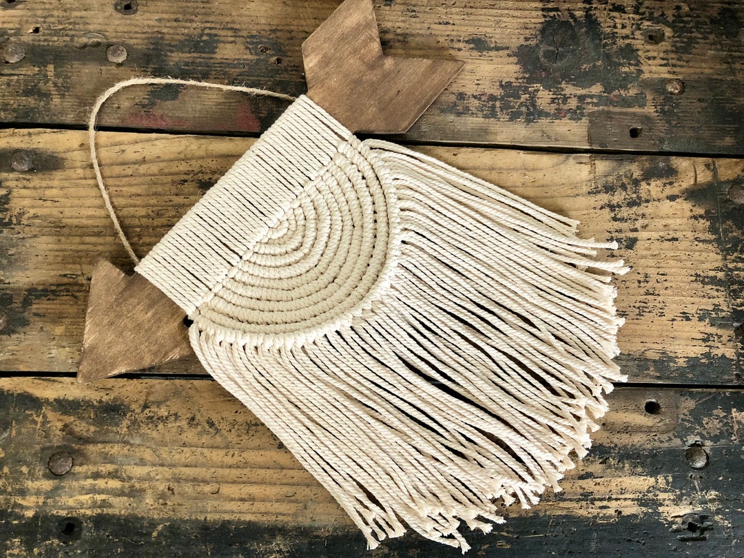 Macrame Wall Hanging, Macrame Arrow, Boho Macrame Decor, Farmhouse ...