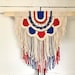 Modern Macrame, Patriotic Macrame, USA, Bunting, Red White Blue, Fourth ...