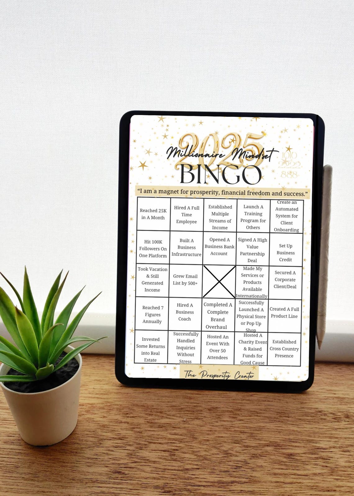 2025 Digital Vision Board Bingo Cards Bundle | 5 Cards for All Income ...
