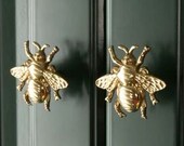 Brass Bee Knobs Bumble Bee Drawer Pulls Wardrobe Knob - Etsy