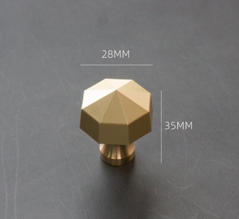 Brass Multilateral Triangle Knobs Triangle Drawer Pulls | Etsy