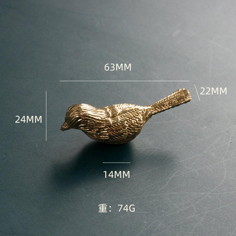 Brass Bird Knobs Nordic Style Bird Drawer Pulls, Wardrobe Knob Cabinet Knobs , Custom Engraved ...