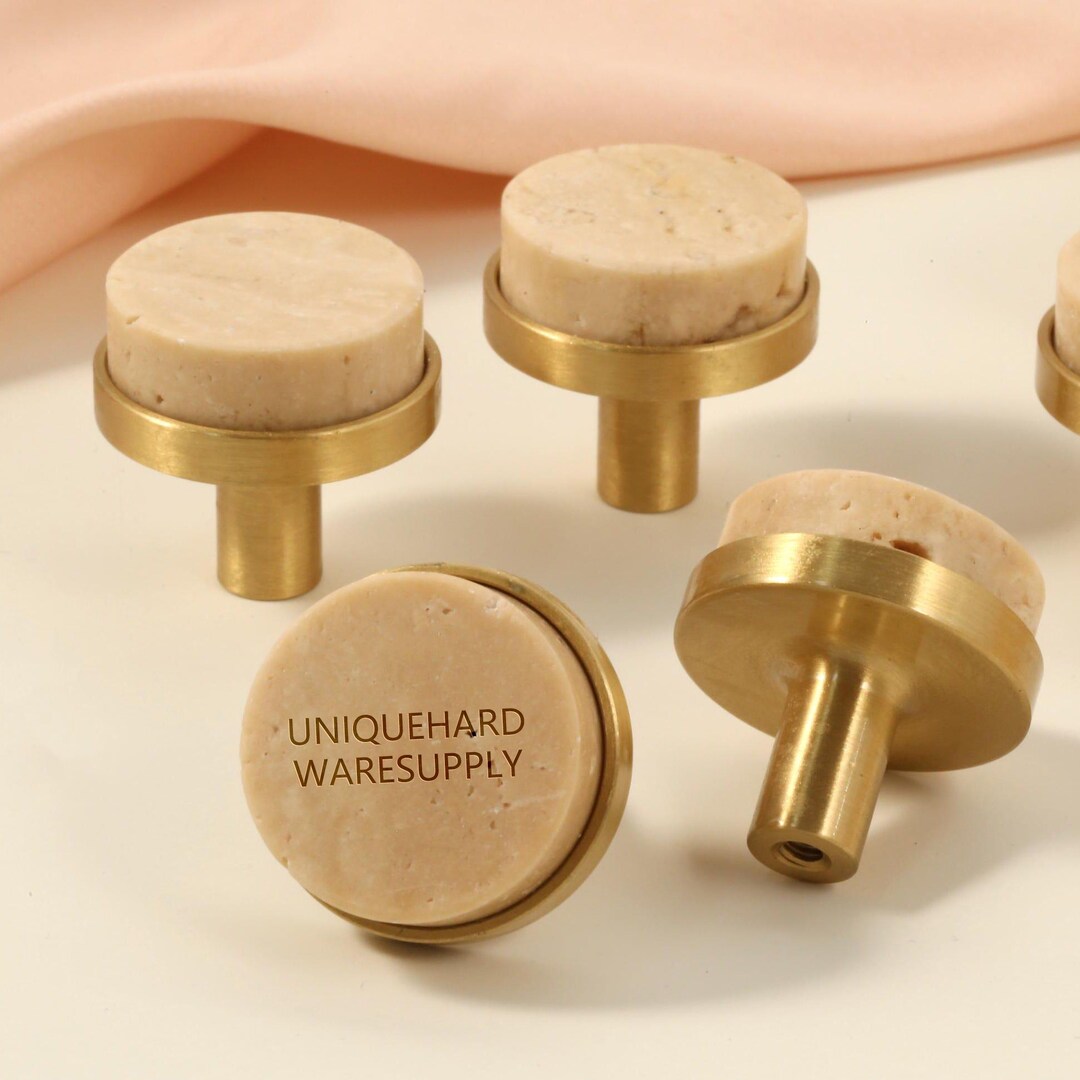 Nature Travertine Drawer Knobs,round Cabinet Drawer Pulls,custom ...