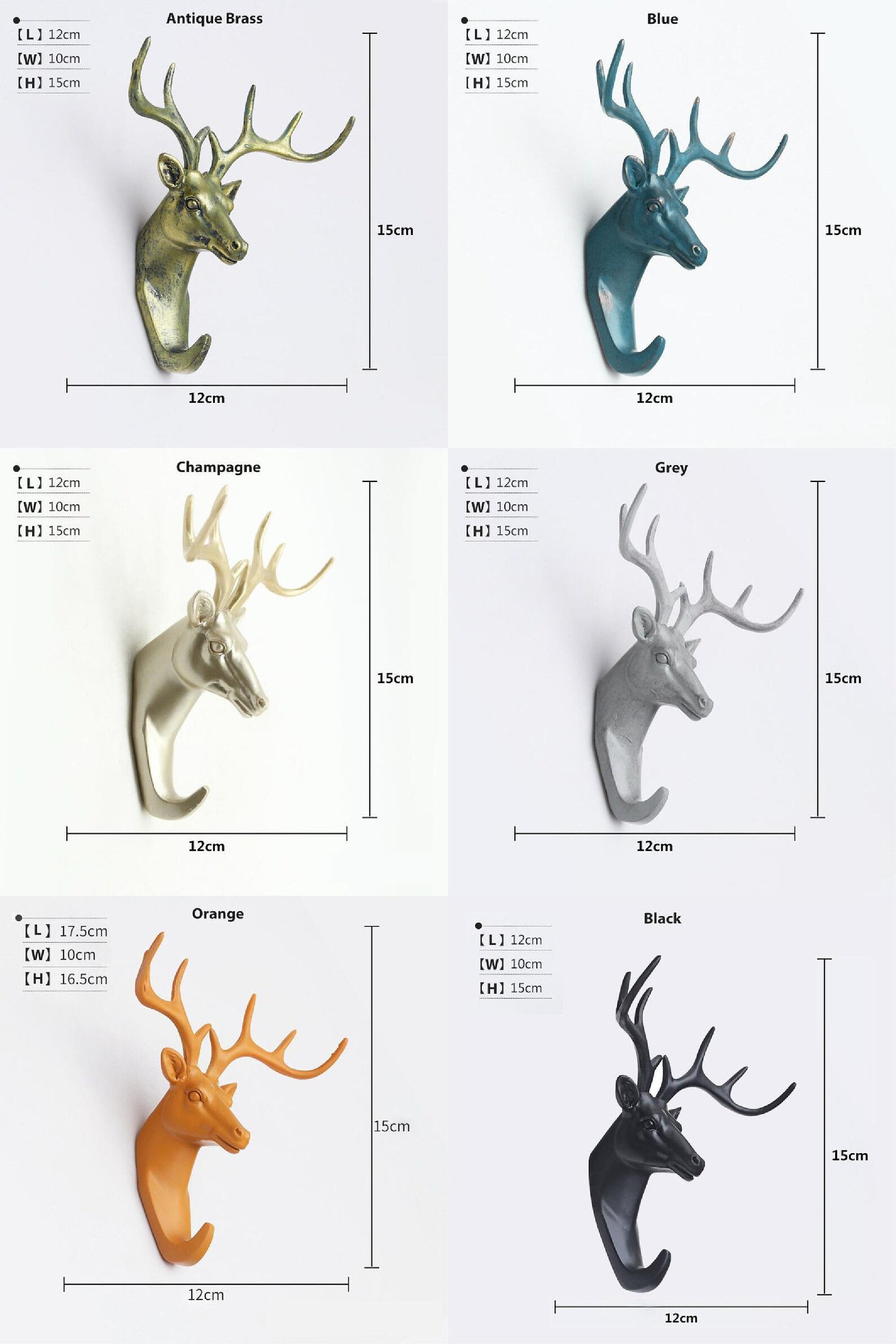 Modern Elk Wall Hanging Hooks Animal Decorative Wall Rack | Etsy