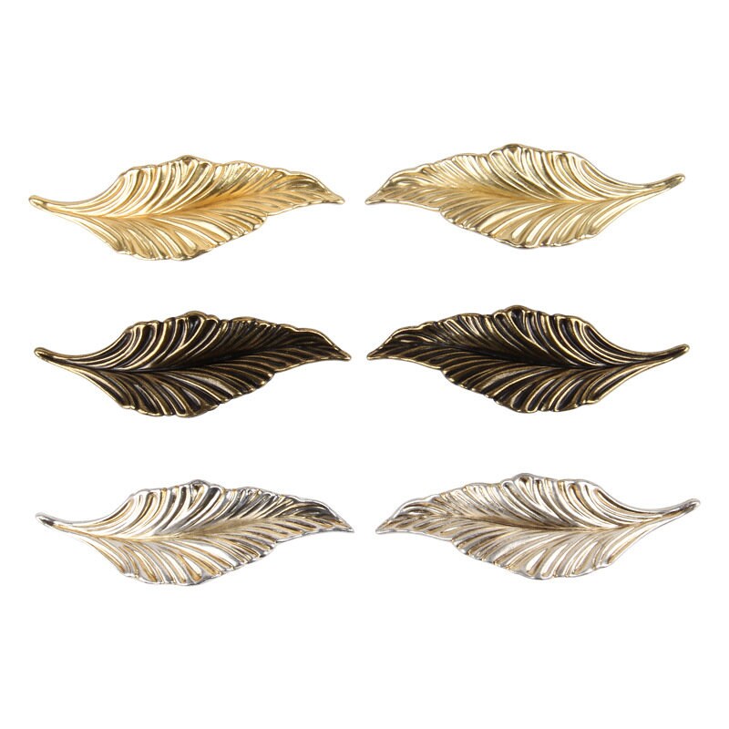 Leaf Drawer Pulls Leaf Silver Antique Knobs Drawer Pulls - Etsy