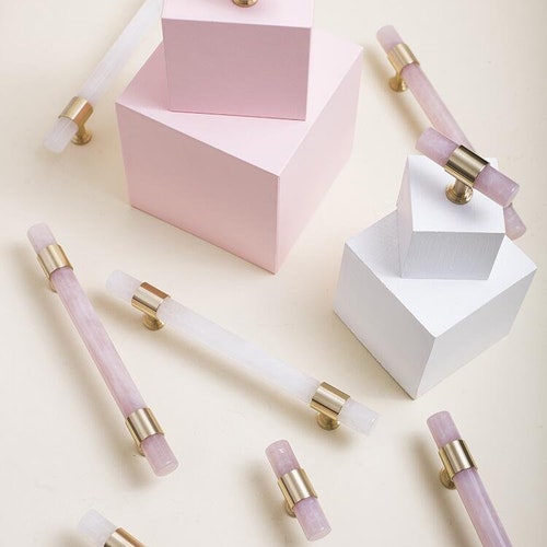 Modern Black Marble Brass Door Pull Handle Wardrobe Pull | Etsy