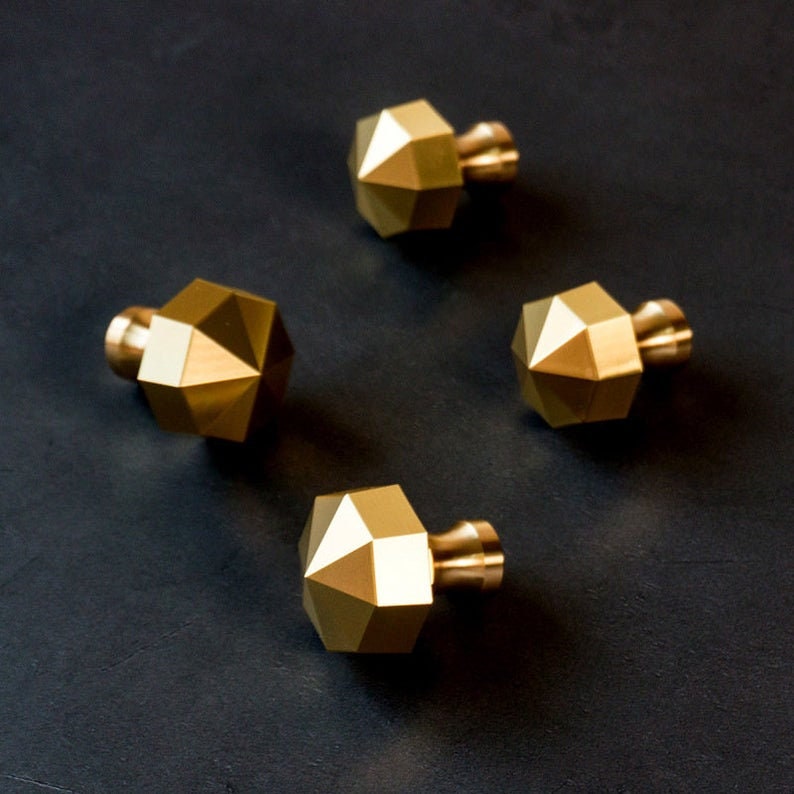 Brass Multilateral Triangle Knobs Triangle Drawer Pulls - Etsy