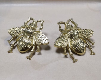 Brass Bee Knobs Bumble Bee Drawer Pulls Wardrobe Knob | Etsy