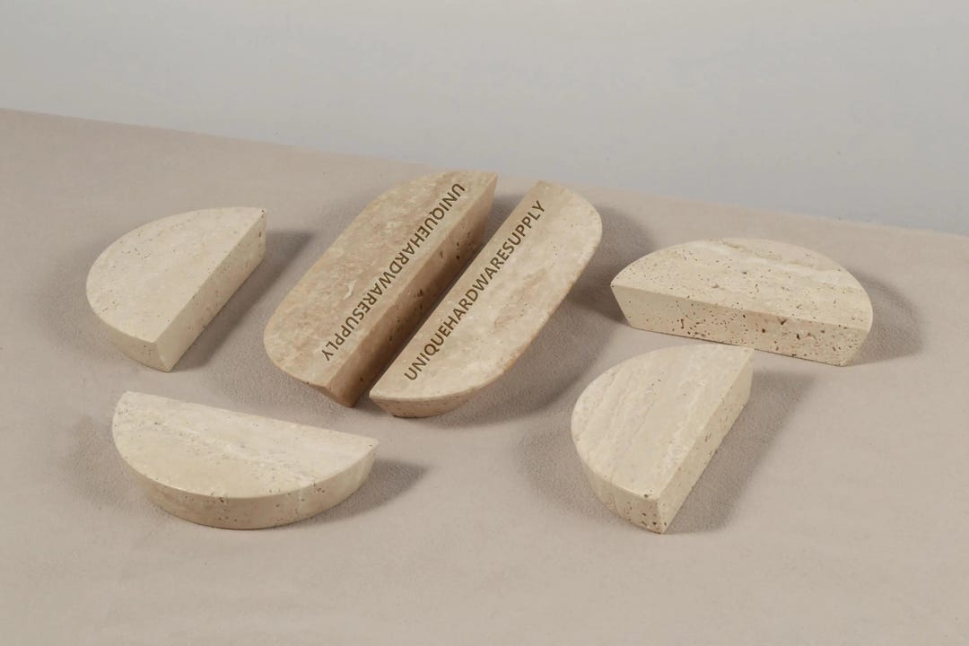 Long Travertine Oval Cabinets Pulls, Stone Pulls Handles,custom ...