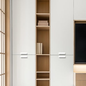 Dumb White Modern Minimalist Cabinet Drawer Handle,cabinets Pulls, Bar ...