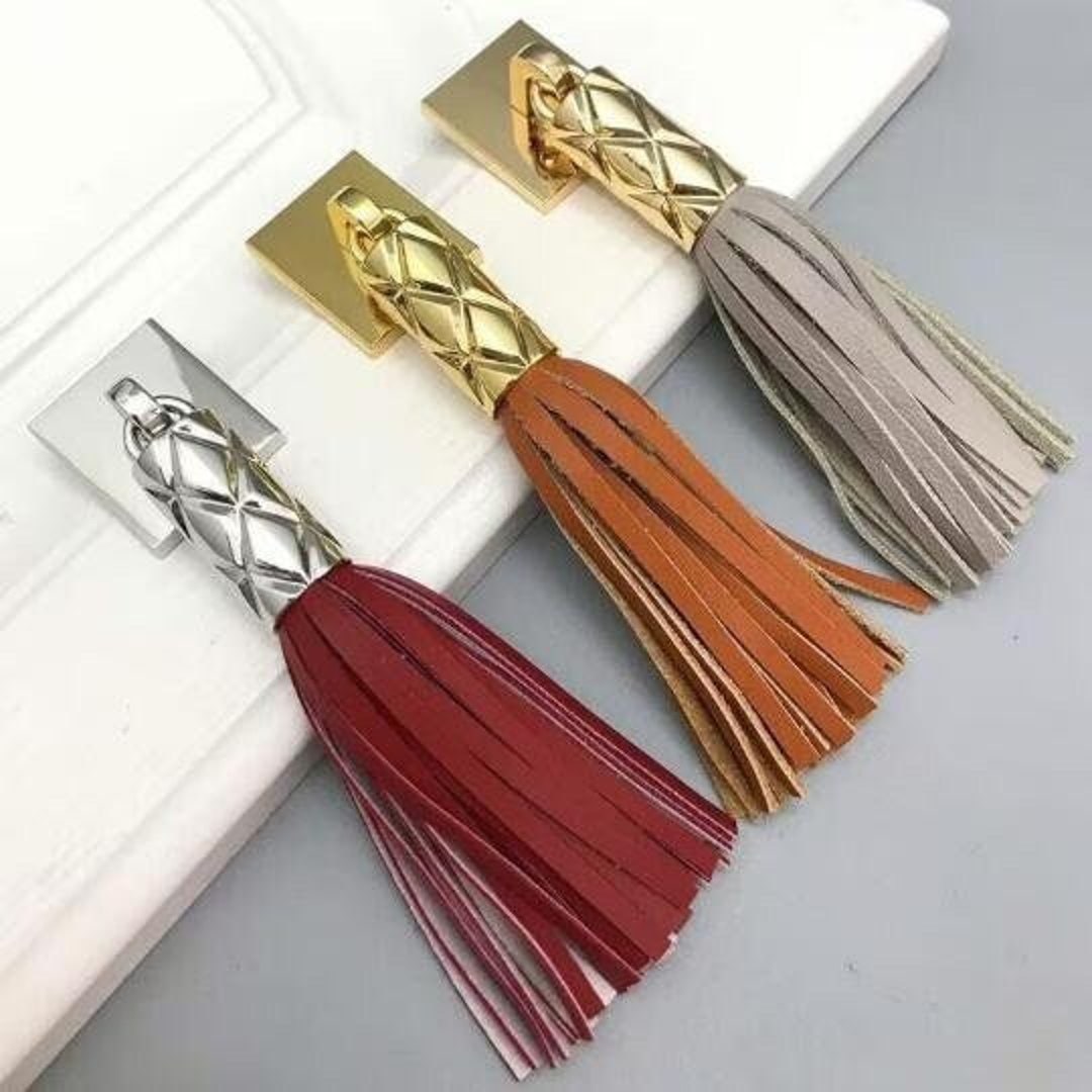 Leather Tassels Drawer Pulls ,cabinet Handles, Dresser Knobs,simple ...