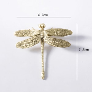 Brass Dragonfly Knobs , Dragonfly Drawer Pulls, Custom Engraved Wardrobe Knob Cabinet Knobs ...