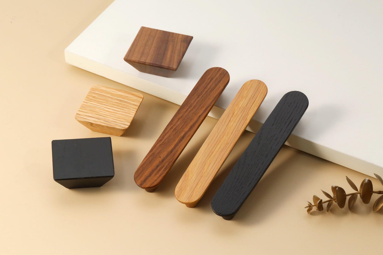 Wooden Drawer Handles Knobs,solid Wood Dresser Pulls,custom Engraved ...