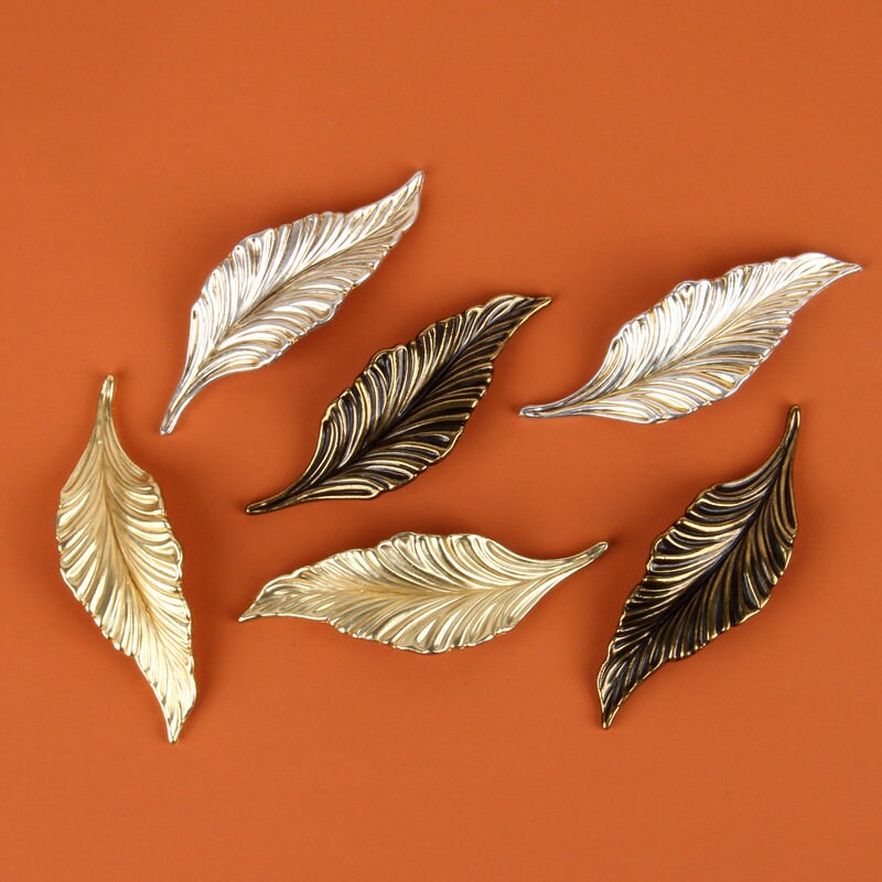 Leaf Drawer Pulls Leaf Silver Antique Knobs Drawer Pulls - Etsy
