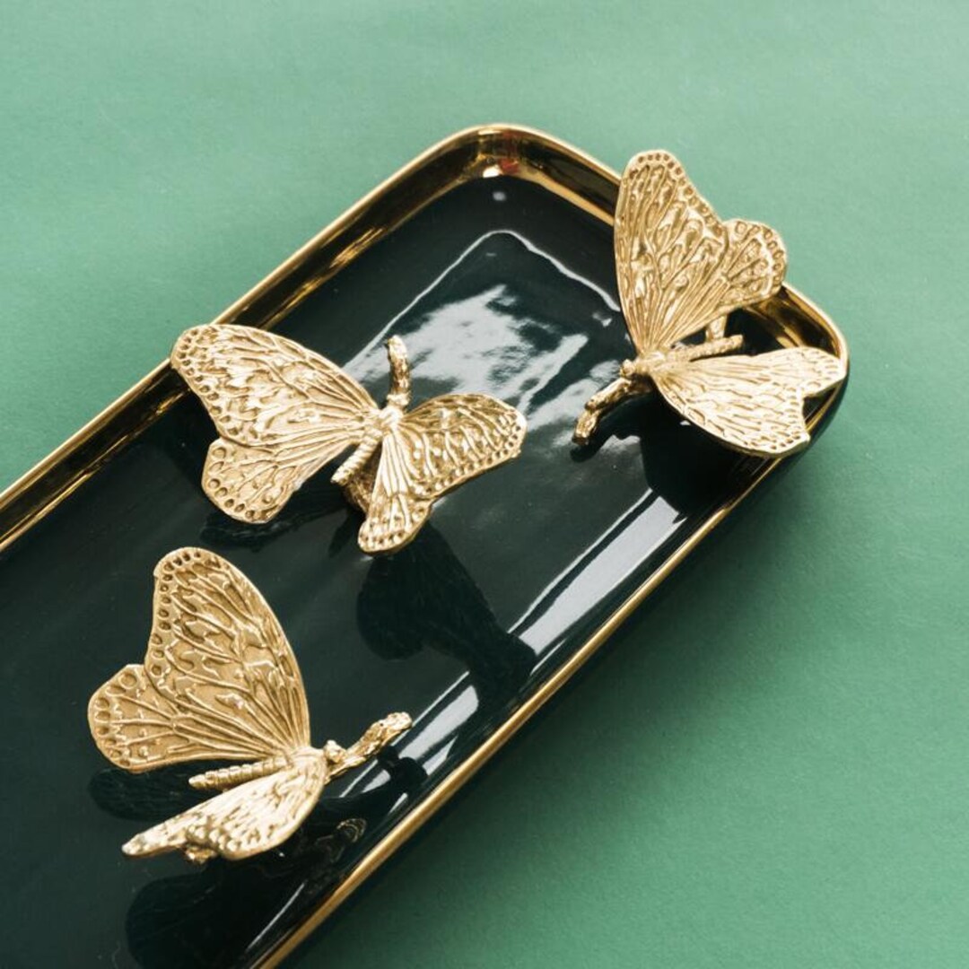 Brass Butterfly Knobs , Butterfly Drawer Pulls, Wardrobe Knob Cabinet Knobs Modern Drawer Knob ...