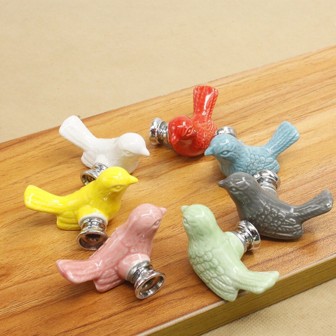 Ceramic Dove Dolphin Octopus Cabinet Knob Handles Pulls Nursery Dresser ...
