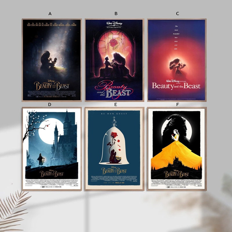 Beauty and the Beast Poster - Etsy