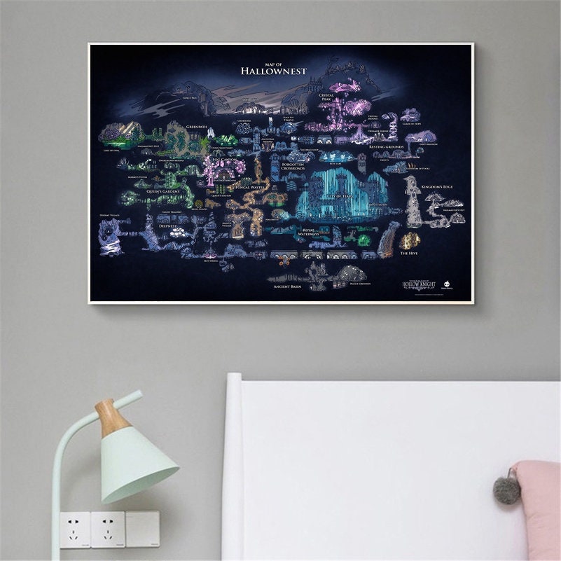 Hollow Knight Map Video Game Home Decor Canvas Poster - Etsy Australia