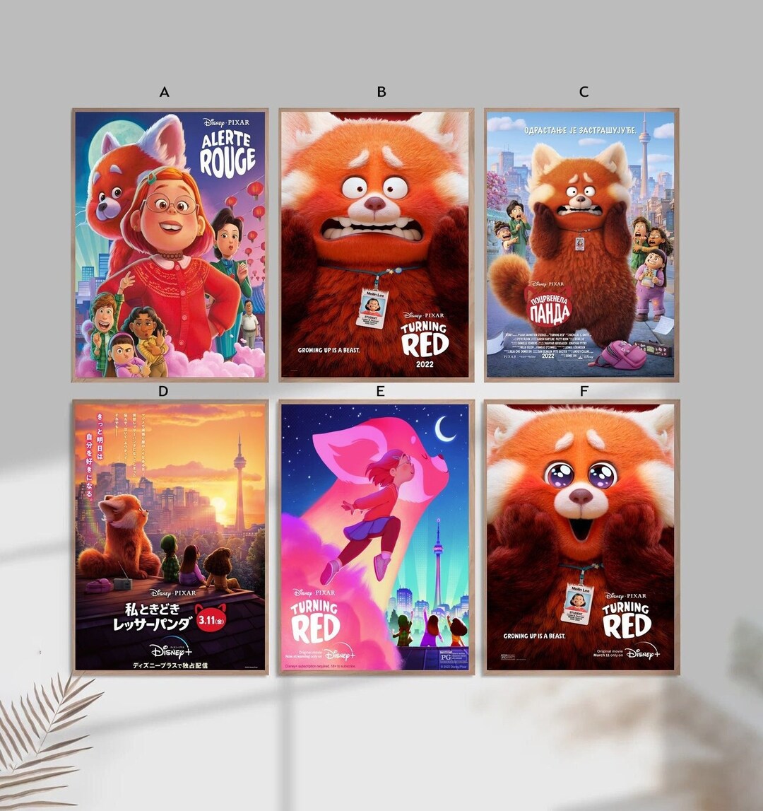 Turning Red Anime Film Classic Movie Home Decor Canvas Poster Unframe ...