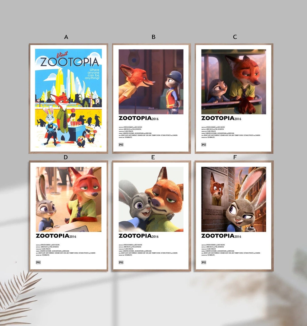 Zootopia Film Classic Movie Home Decor Canvas Poster Unframe-8x12 ...