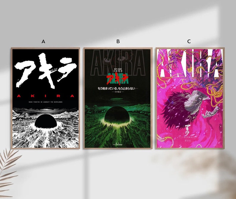 Akira Anime Film Classic Movie Home Decor Canvas Poster - Etsy