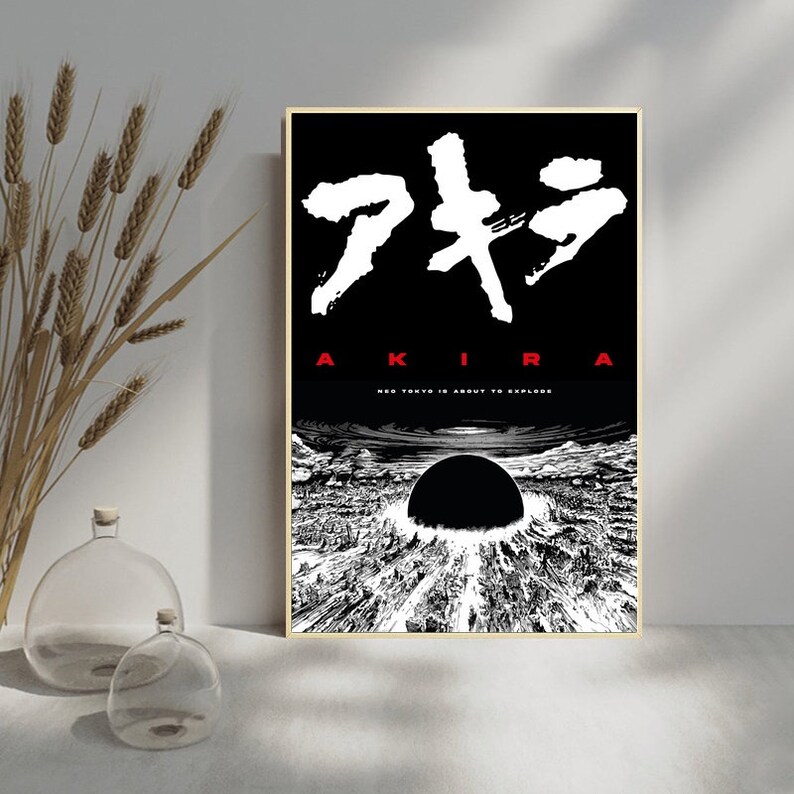 Akira Anime Film Classic Movie Home Decor Canvas Poster - Etsy