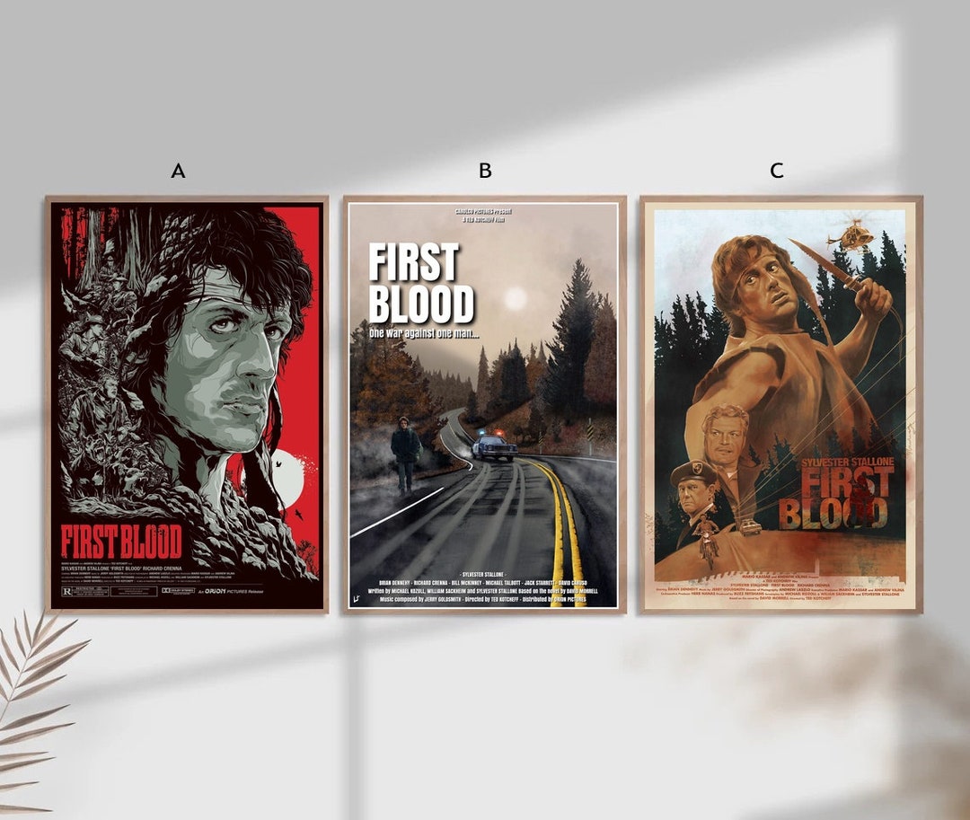 First Blood Film Classic Movie Home Decor Canvas Poster Unframe-8x12 ...