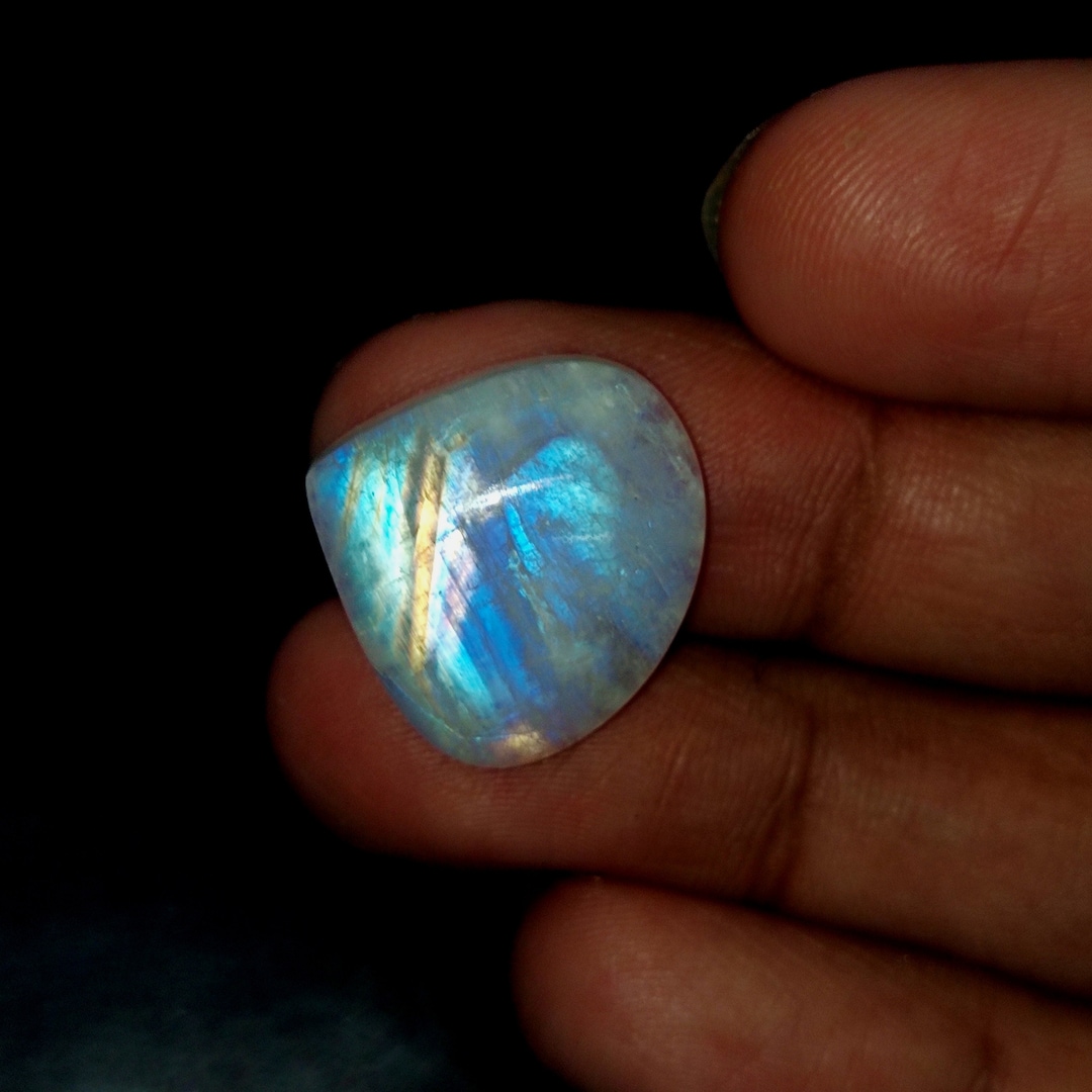 Fabulous White Rainbow Moonstone Cabochon Gemstone Top Grade Quality ...