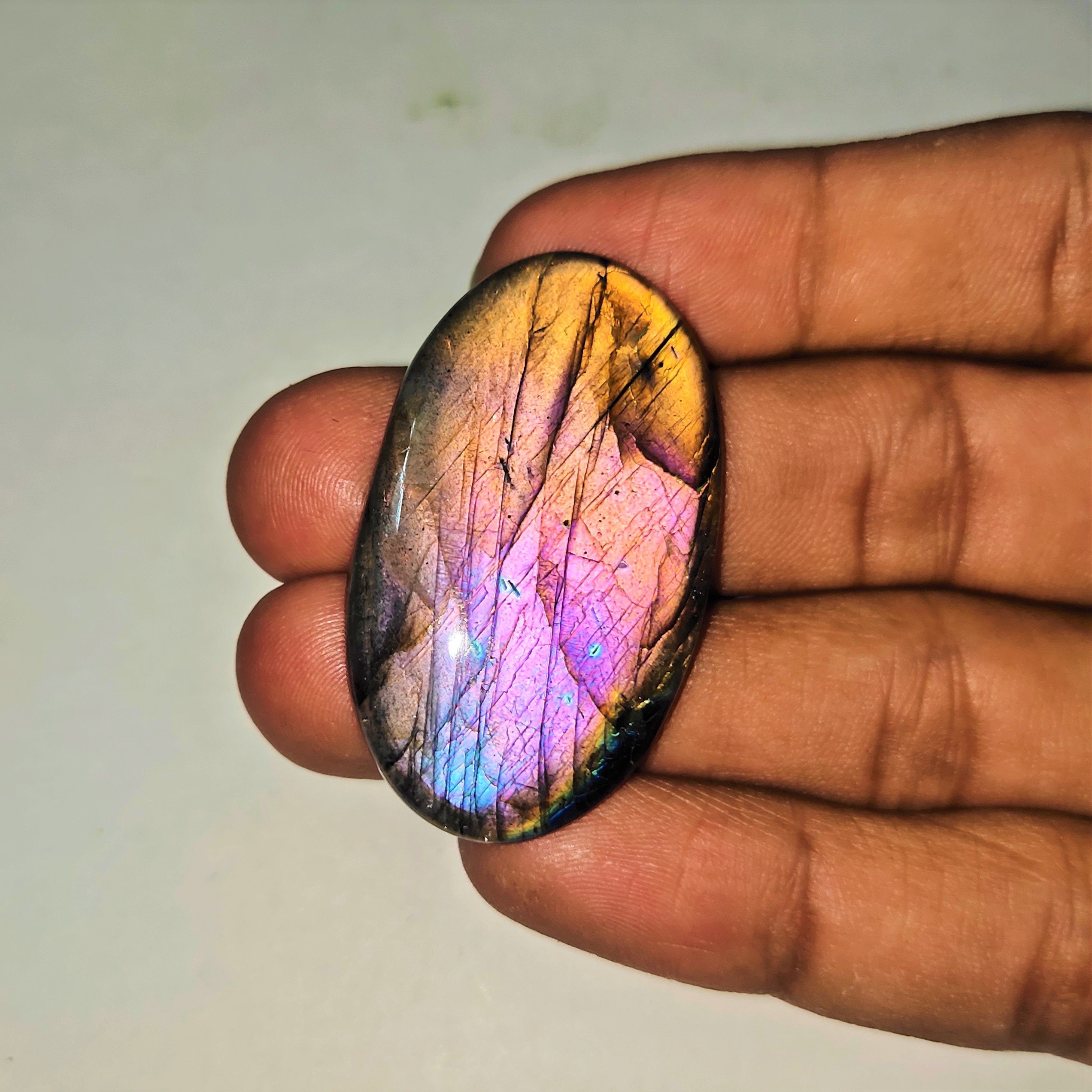 Amazing Purple Labradorite Gemstone Cabochon Rare Quality | Etsy