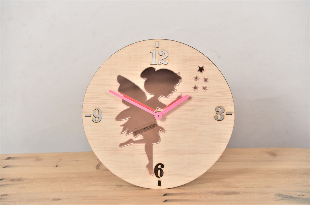 Fairy Clock in Gold,rose Gold and Silver Mirror Acrylic,wall Clock ...