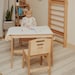 Wooden Toddler Activity Table With Paper Holder, Montessori Furniture ...